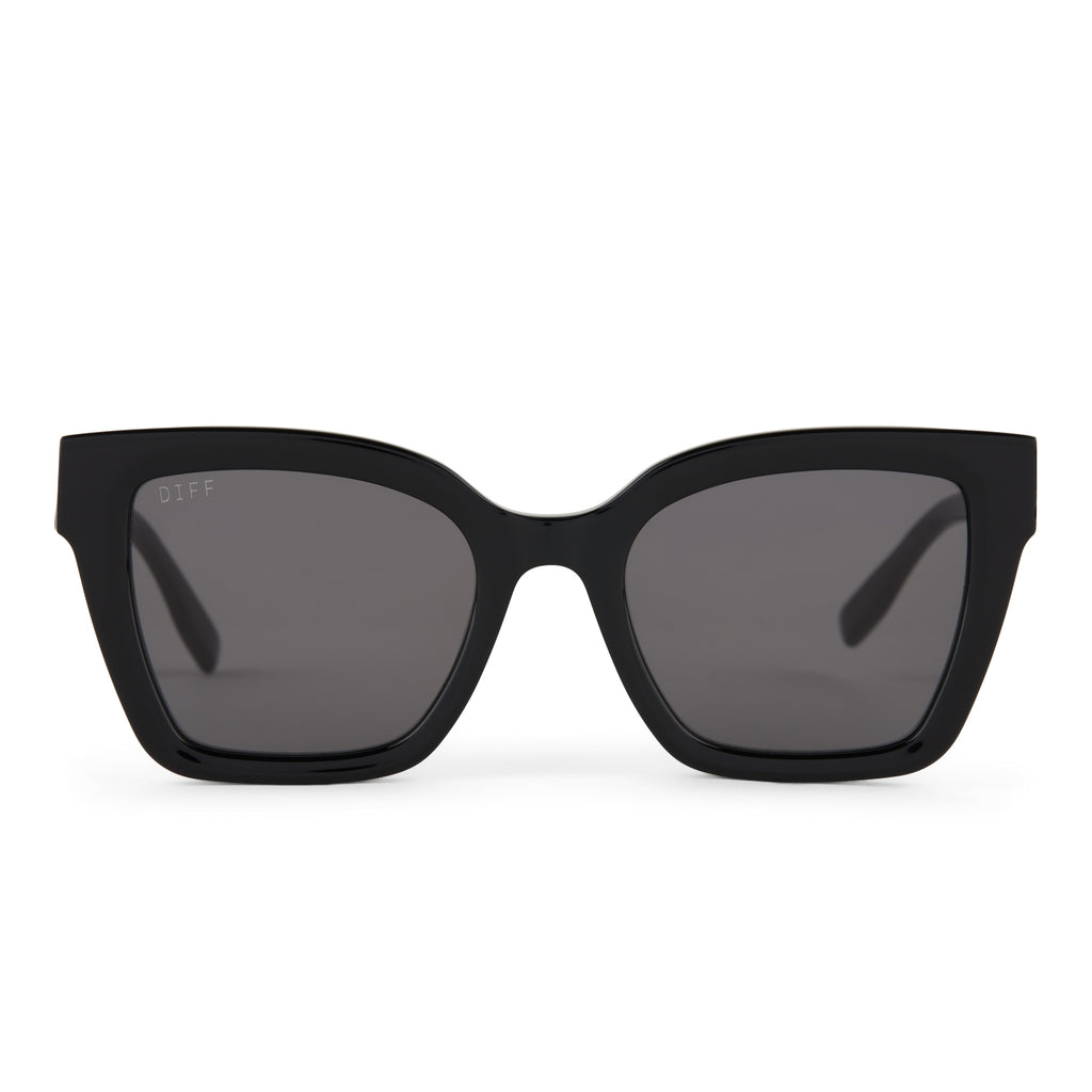 Rhys Square Sunglasses | Black & Grey | DIFF Eyewear