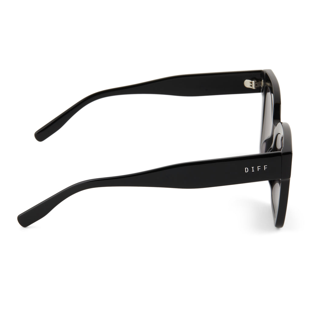 Rhys Square Sunglasses | Black & Grey | DIFF Eyewear