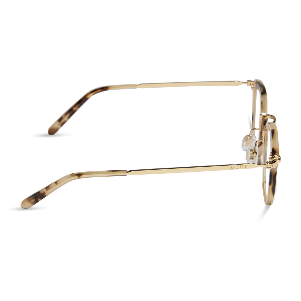 Rue Square Glasses | Cream Tortoise | Diff Eyewear