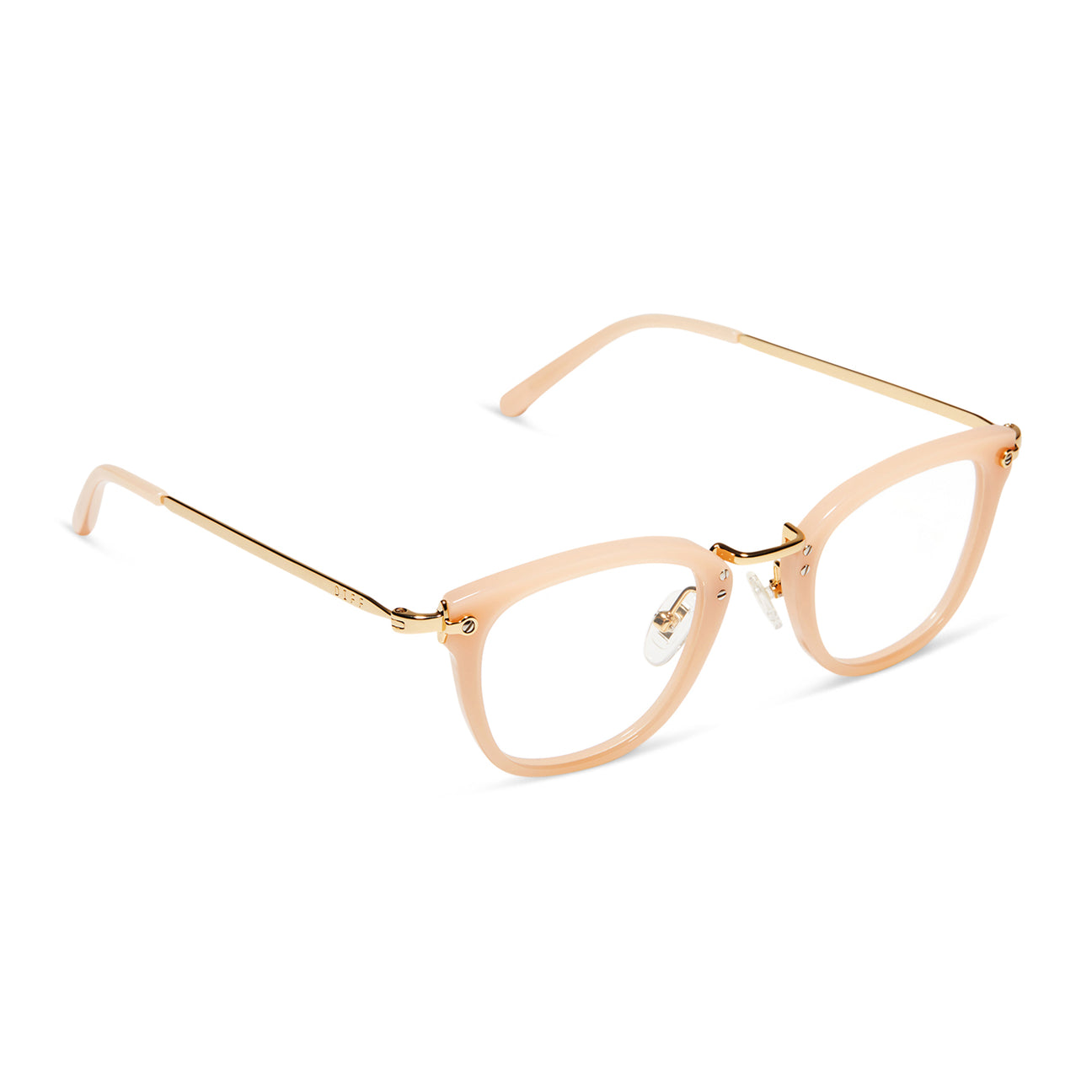 Rue Square Glasses | Faded Citrus & Clear | DIFF Eyewear