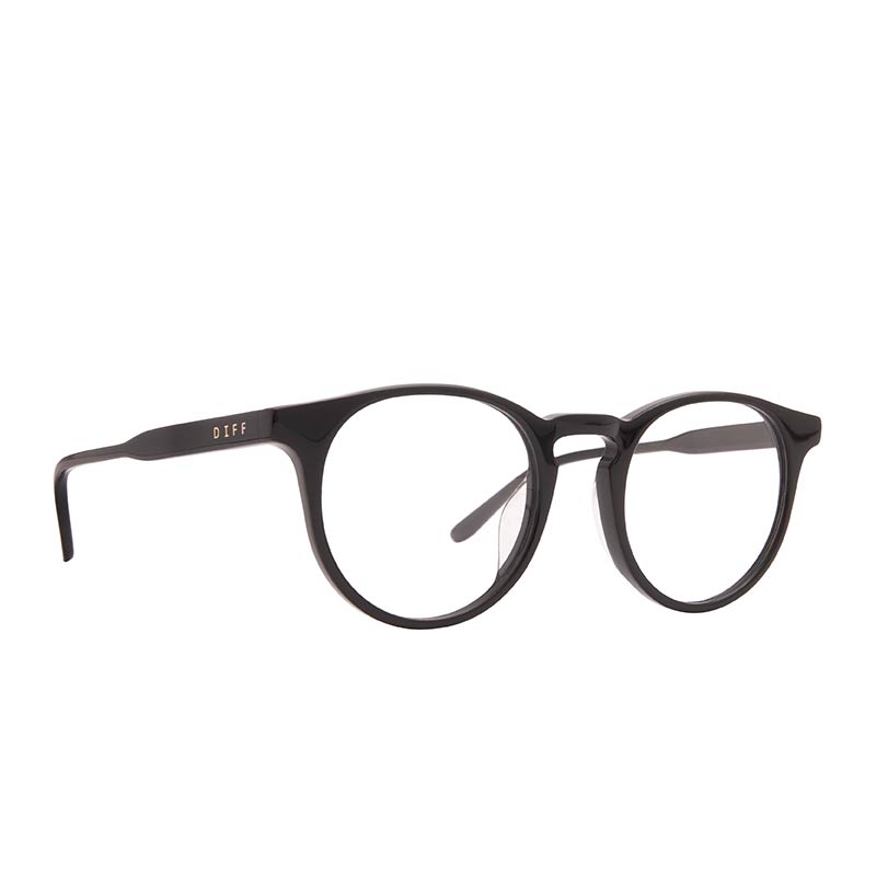 Sawyer Round Prescription Glasses Black Diff Eyewear