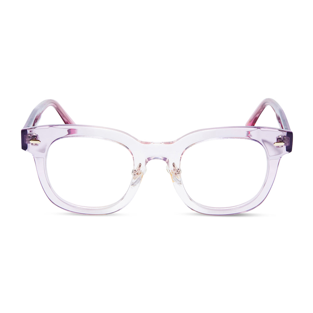 Summer Square Glasses | Rose Ombre & Clear | DIFF Eyewear