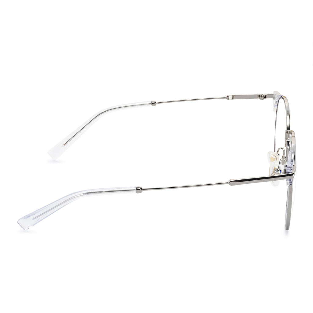 Summit Round Glasses | Silver | Diff Eyewear