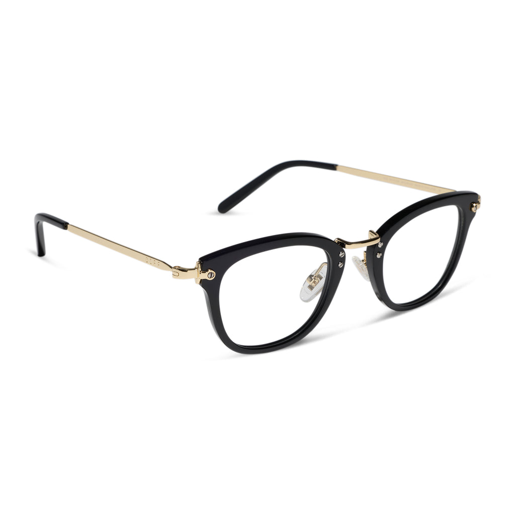Rue Square Glasses | Black | Diff Eyewear